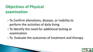 Health assessment part 2 physical examination in english - copy | PPTX