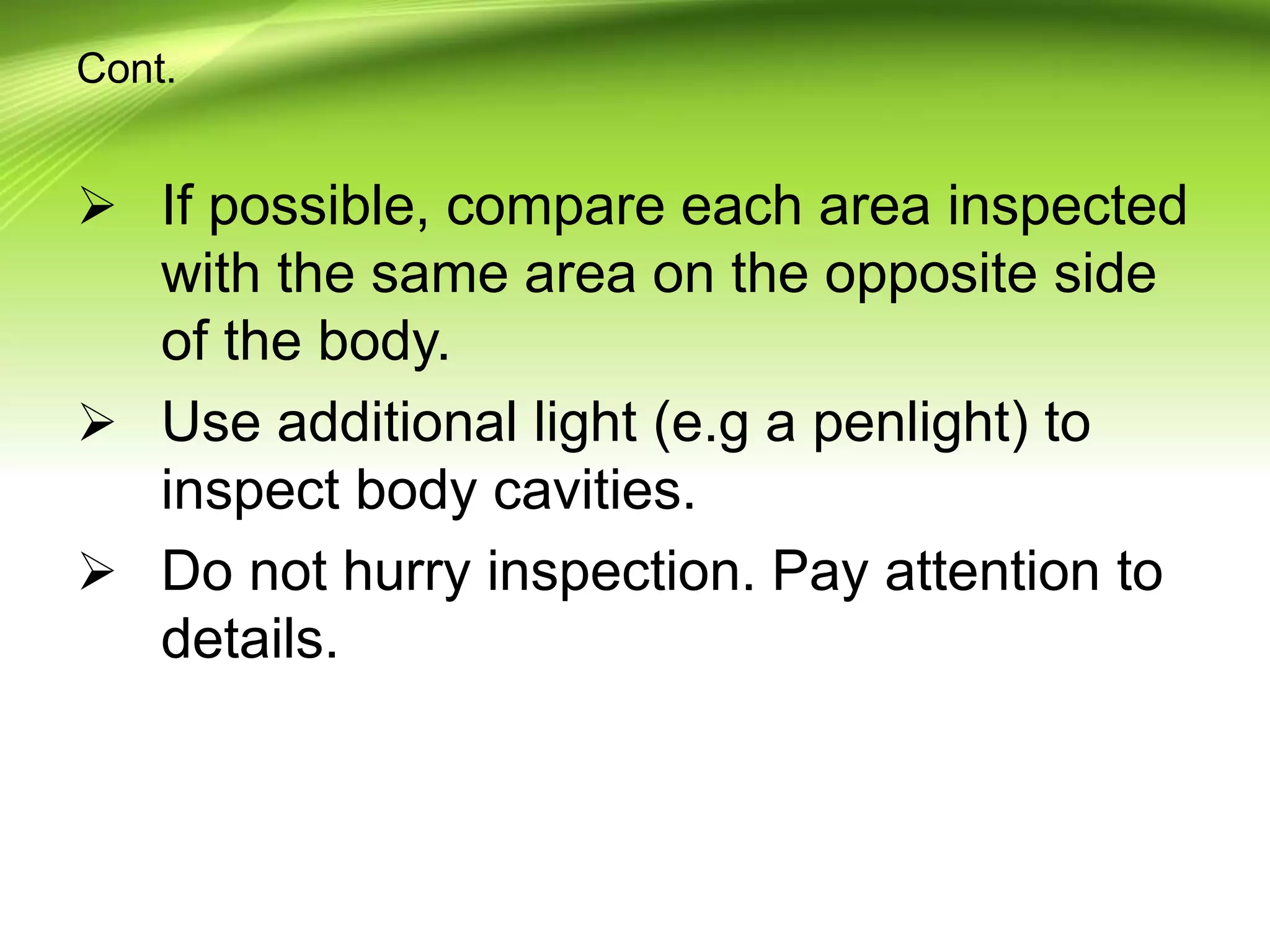 Health assessment physical examination | PPTX