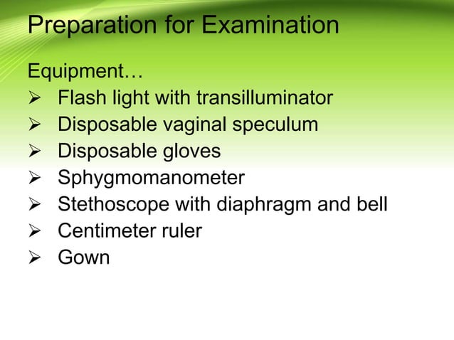 Health assessment physical examination | PPTX