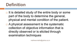 Health assessment of Patient ppt | PPTX