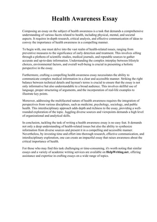 Health Awareness Essay.pdf