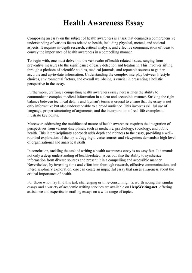 Health Awareness Essay.pdf