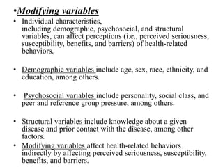 Health belief model | PPTX