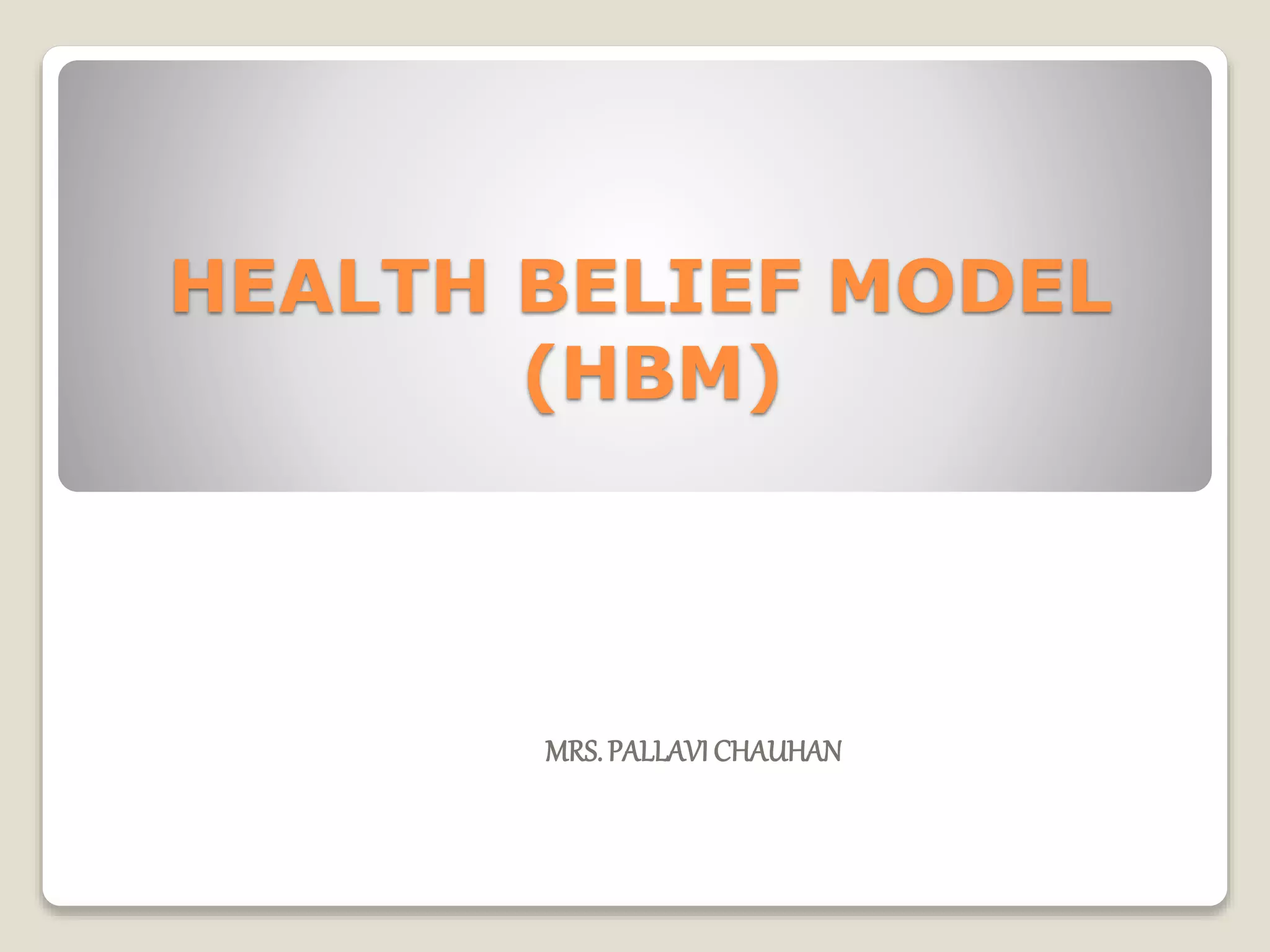 Health belief model | PPTX