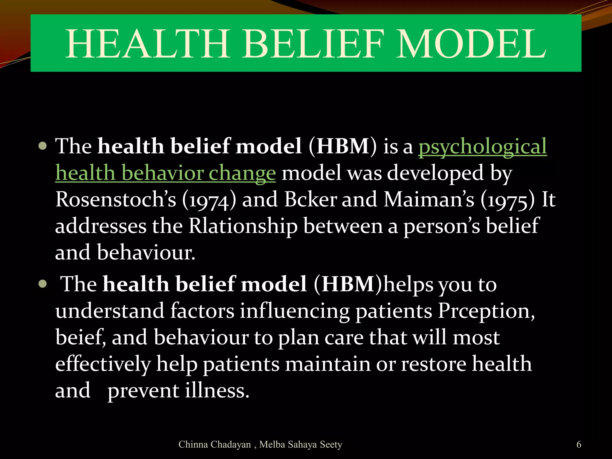 Health belief model | PPT