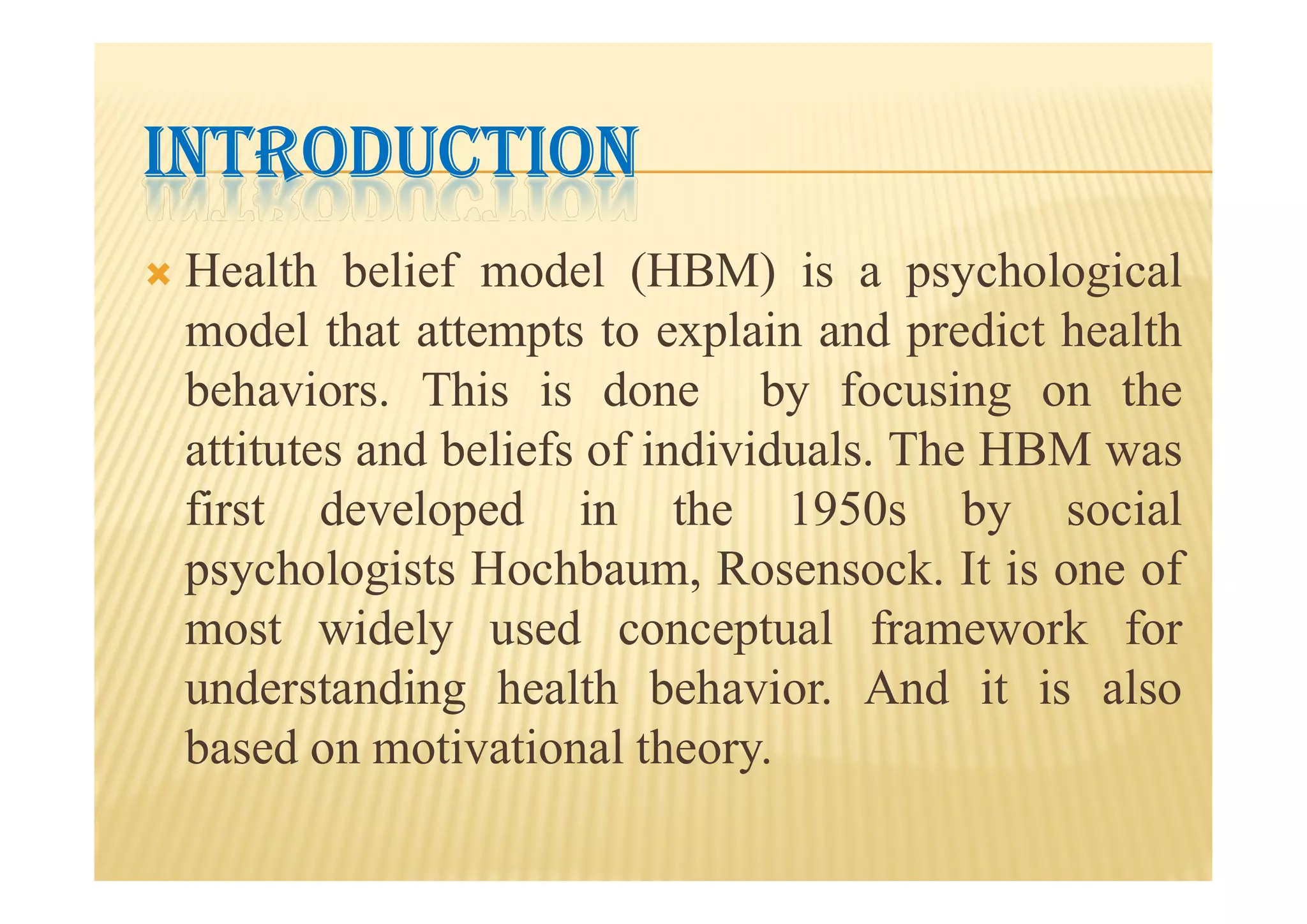 Health Belief Model | PDF
