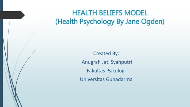 Health beliefs Models | PPTX