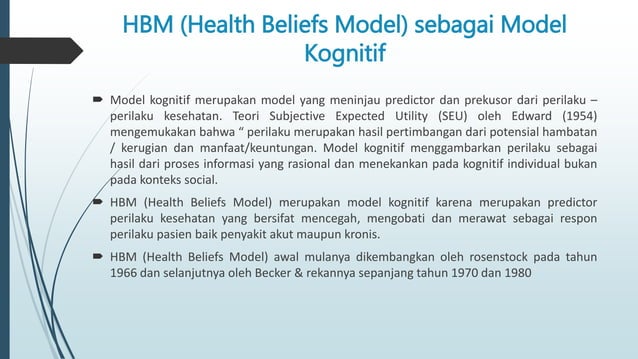 Health beliefs Models | PPTX