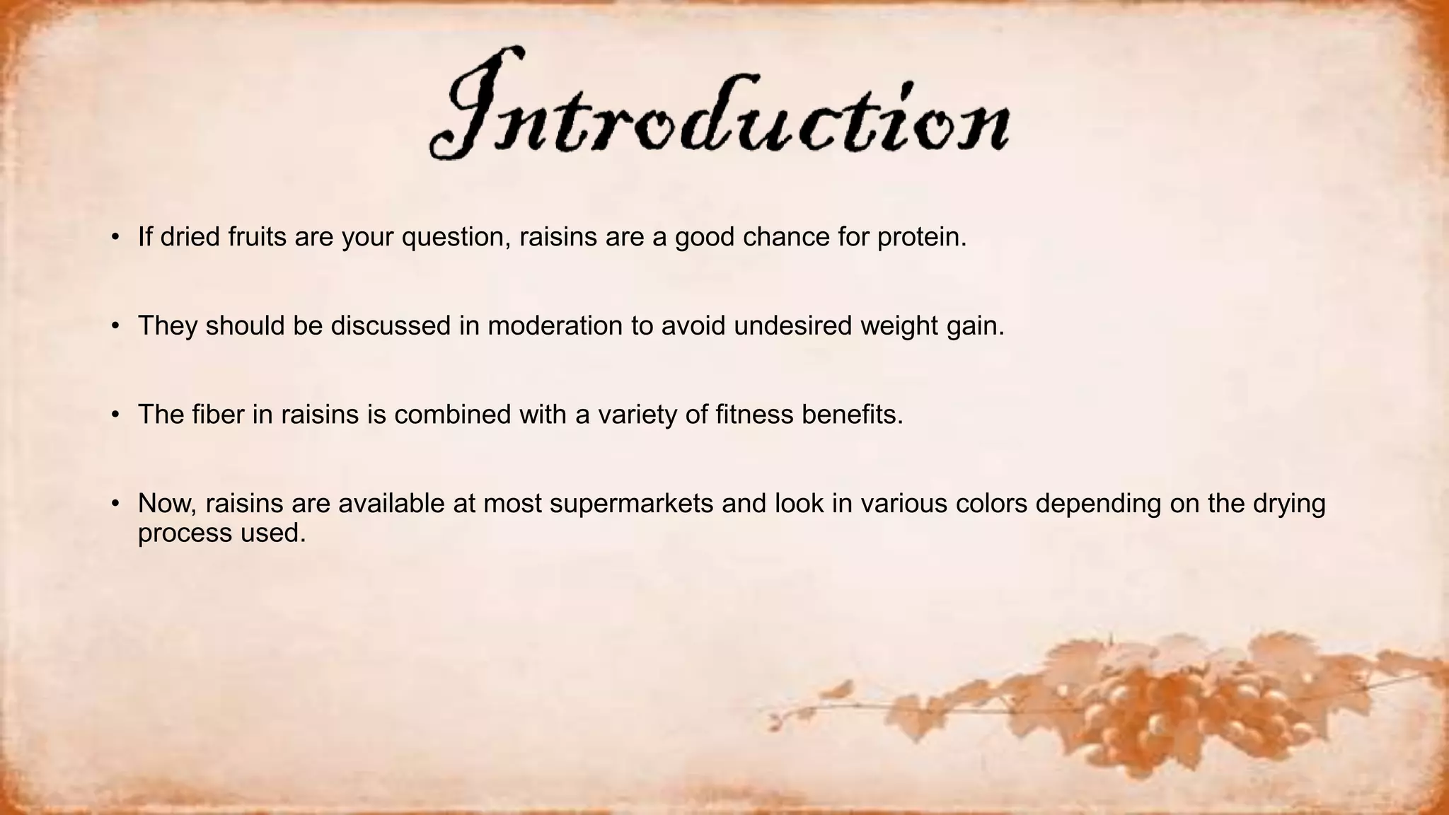 Most useful Health benefit of eating raisins | PPT