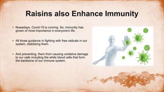 Most useful Health benefit of eating raisins | PPTX