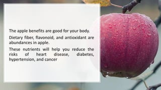 Health Benefits of Apple - Apple Health Benefits | PPTX