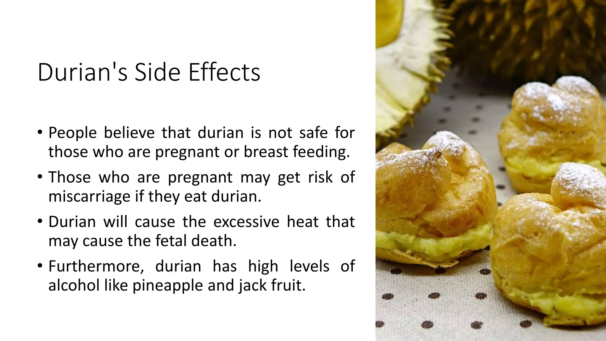 Health Benefits of Durian Fruit - Durian Benefits and Side Effects | PPTX | Pregnancy ...