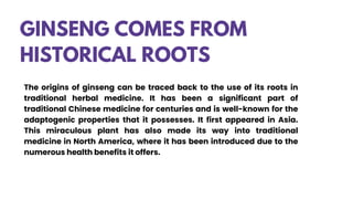 Health benefits of ginseng. | PPTX