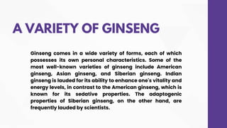 Health benefits of ginseng. | PPTX