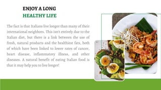 Health Benefits of Italian Food | PPTX