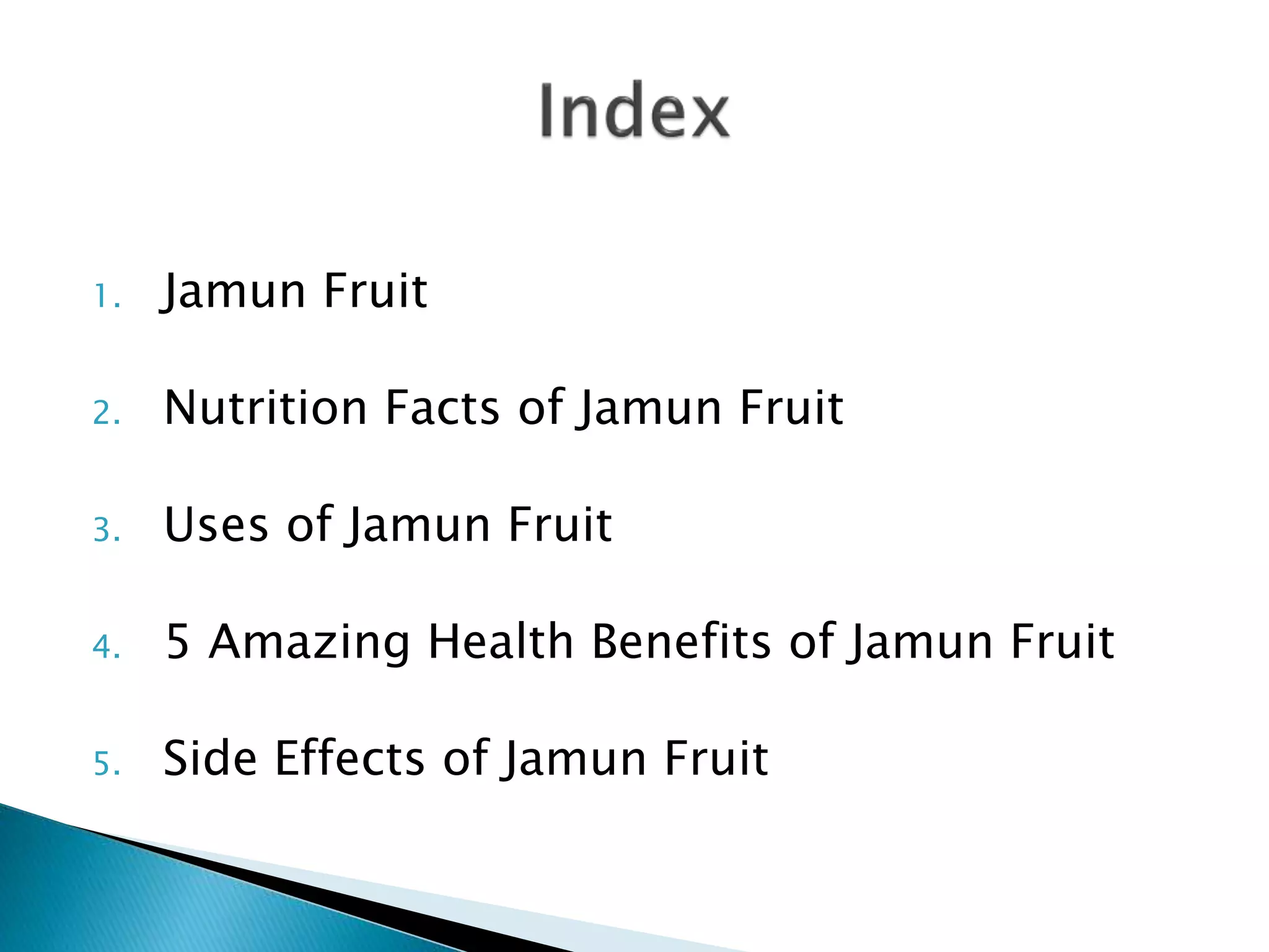 5 Amazing Health Benefits of Jamun Fruit | PPTX