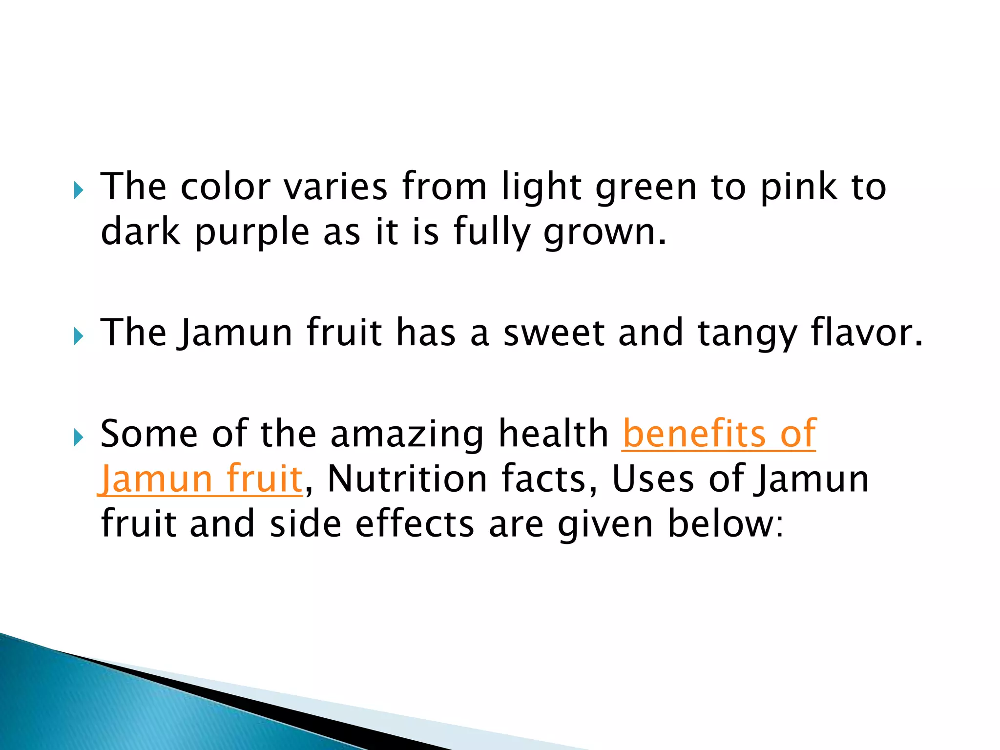 5 Amazing Health Benefits of Jamun Fruit | PPTX