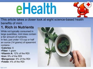 Health benefits of mint | PPT