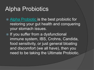 Health benefits of probiotics | PPTX
