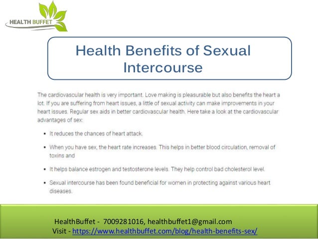 Health Benefits Of Sex