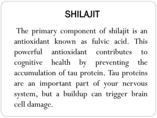 Health benefits of shilajit | PPT