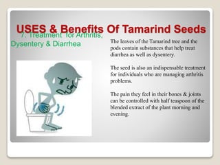 Health benefits of tamarind seeds | PPTX