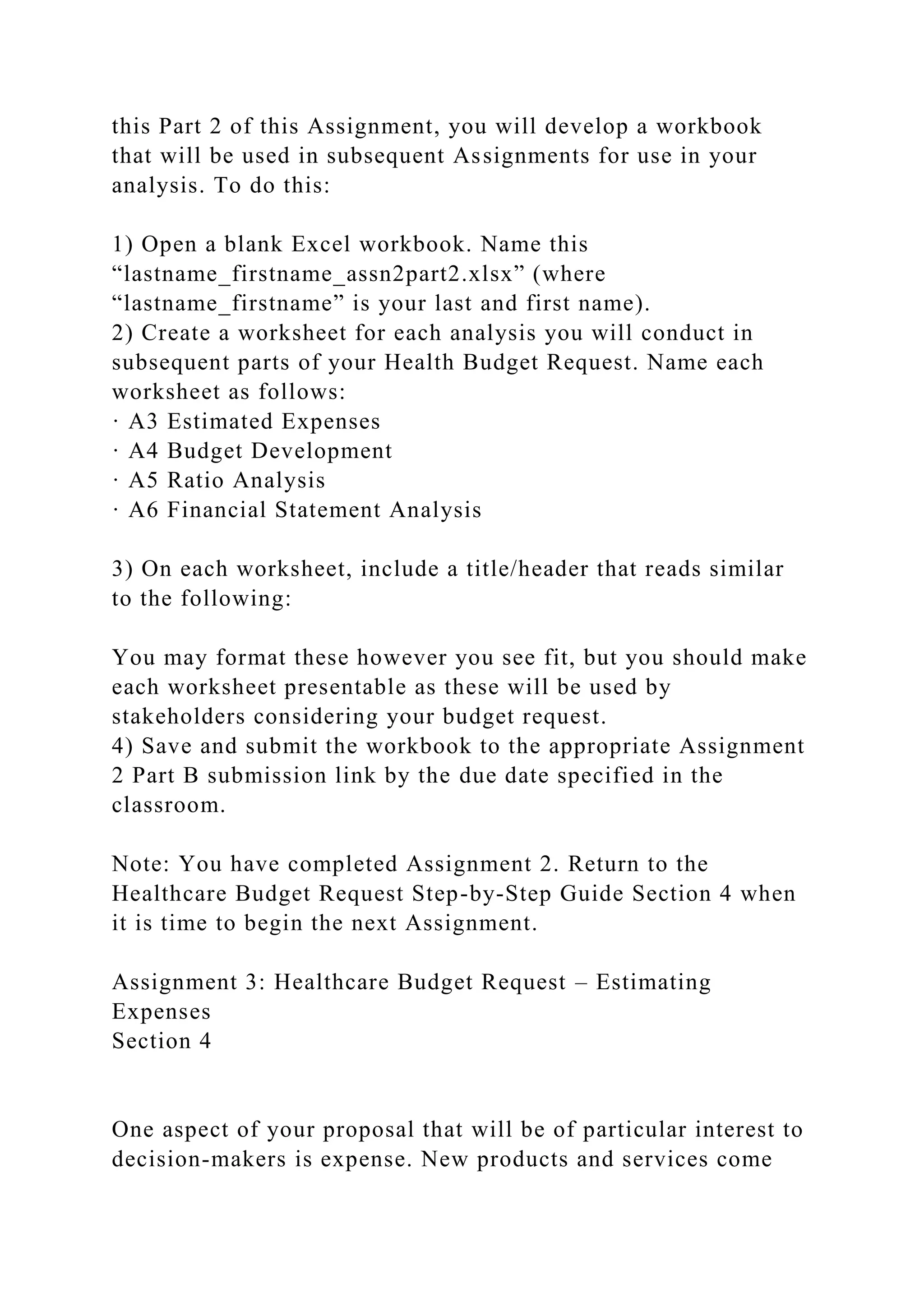 Health Budget Request Workbook Step-by-Step Guide NURS 6211.docx