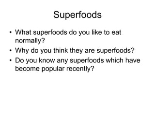 Health and Superfoods | PPT