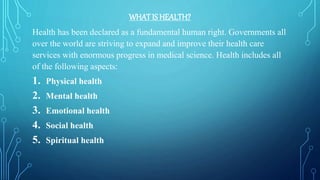 HEALTH AND ILLNESS BY NIDA FAREEN SUBJECT NURSING FOUNDATION FOR B.SC ...