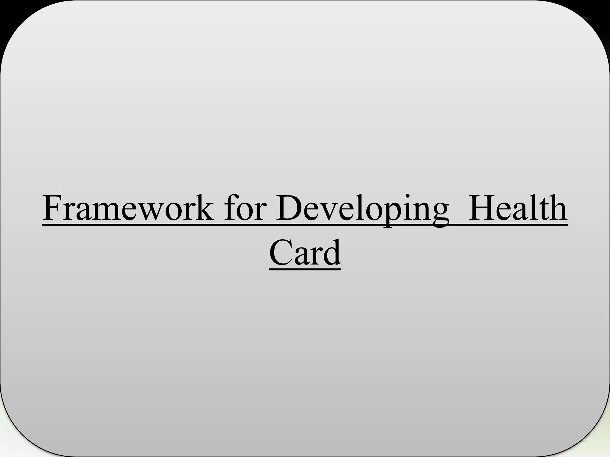 Health card preparation guide of aquatic body | PPT