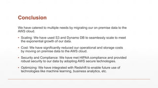 Healthcare data-migration to the AWS cloud | PPT