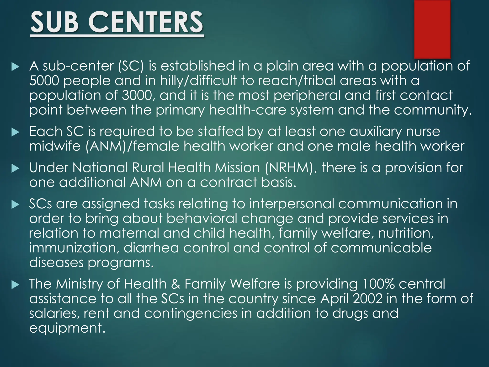 Healthcare-delivery-system in india. DRC, PHC, and CHC | PDF