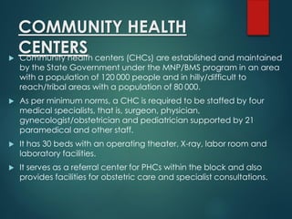 Healthcare-delivery-system in india. DRC, PHC, and CHC | PDF