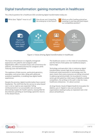 Healthcare Digital Transformation - A primer for healthcare executives ...