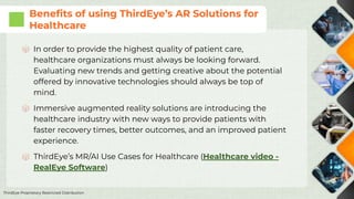 Augmented and Mixed Reality Solutions for Frontline Medical Professionals | PPT