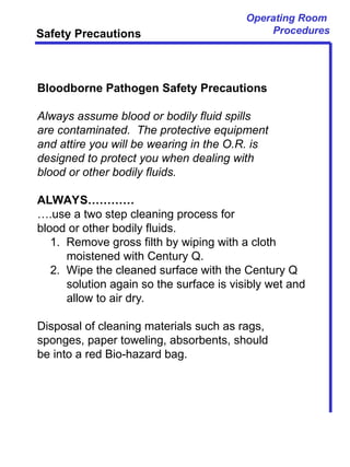 Healthcare-Trainining-procedures-cleaning procedure for operation room ...