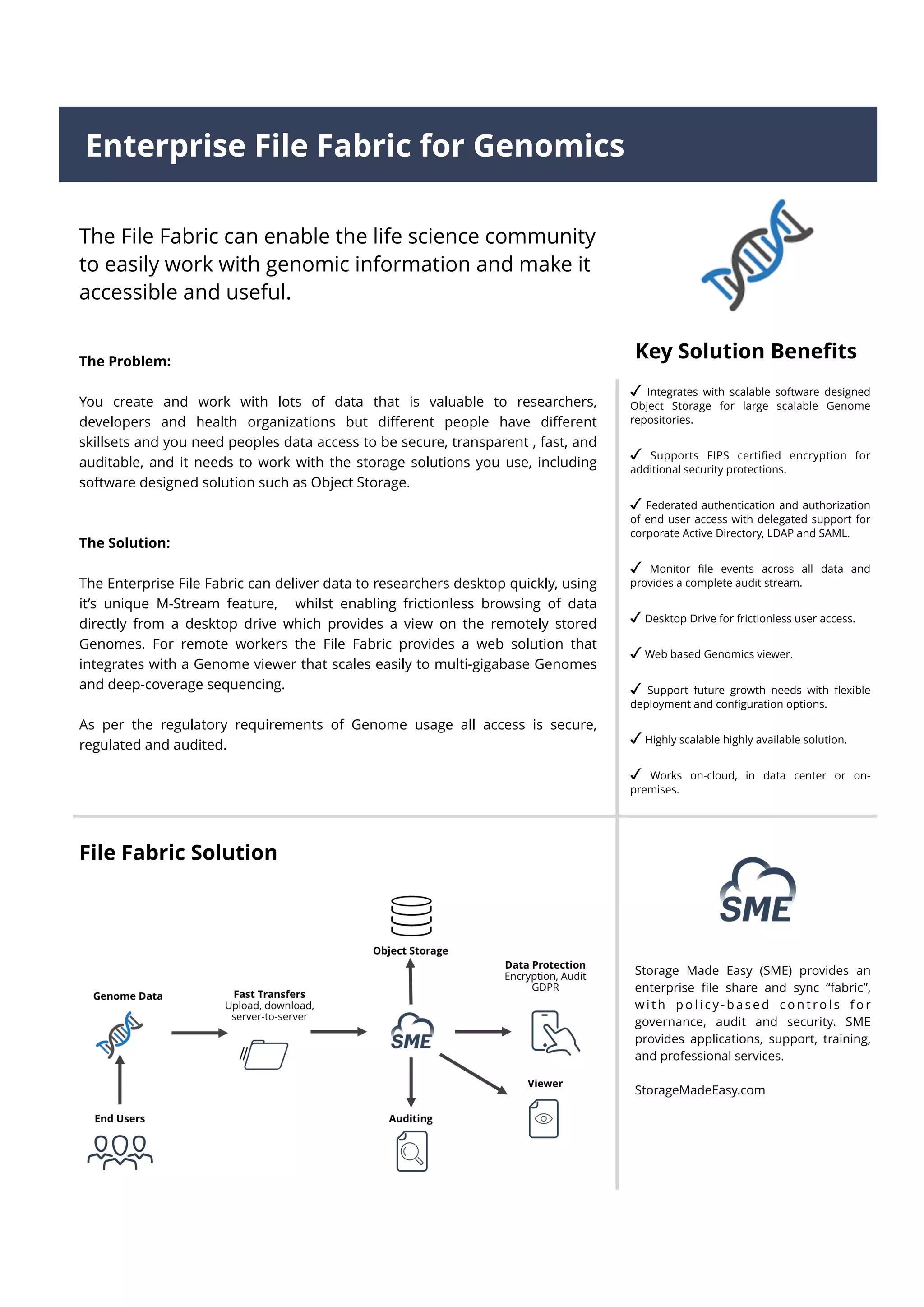 Enterprise File Fabric for Genomics | PDF