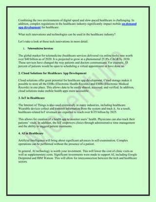 Healthcare App Development- How to Create a Top-Notch App.pdf | Medical ...