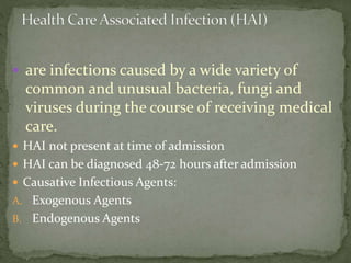 Health care associated infection (HAI) | PPTX