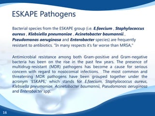 Healthcare associated infections and eskape pathogens | PDF