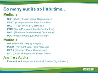 Seven steps to minimize the pain of healthcare audits, including RACs | PPT