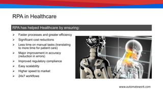 Robotic Process Automation in Healthcare | PDF
