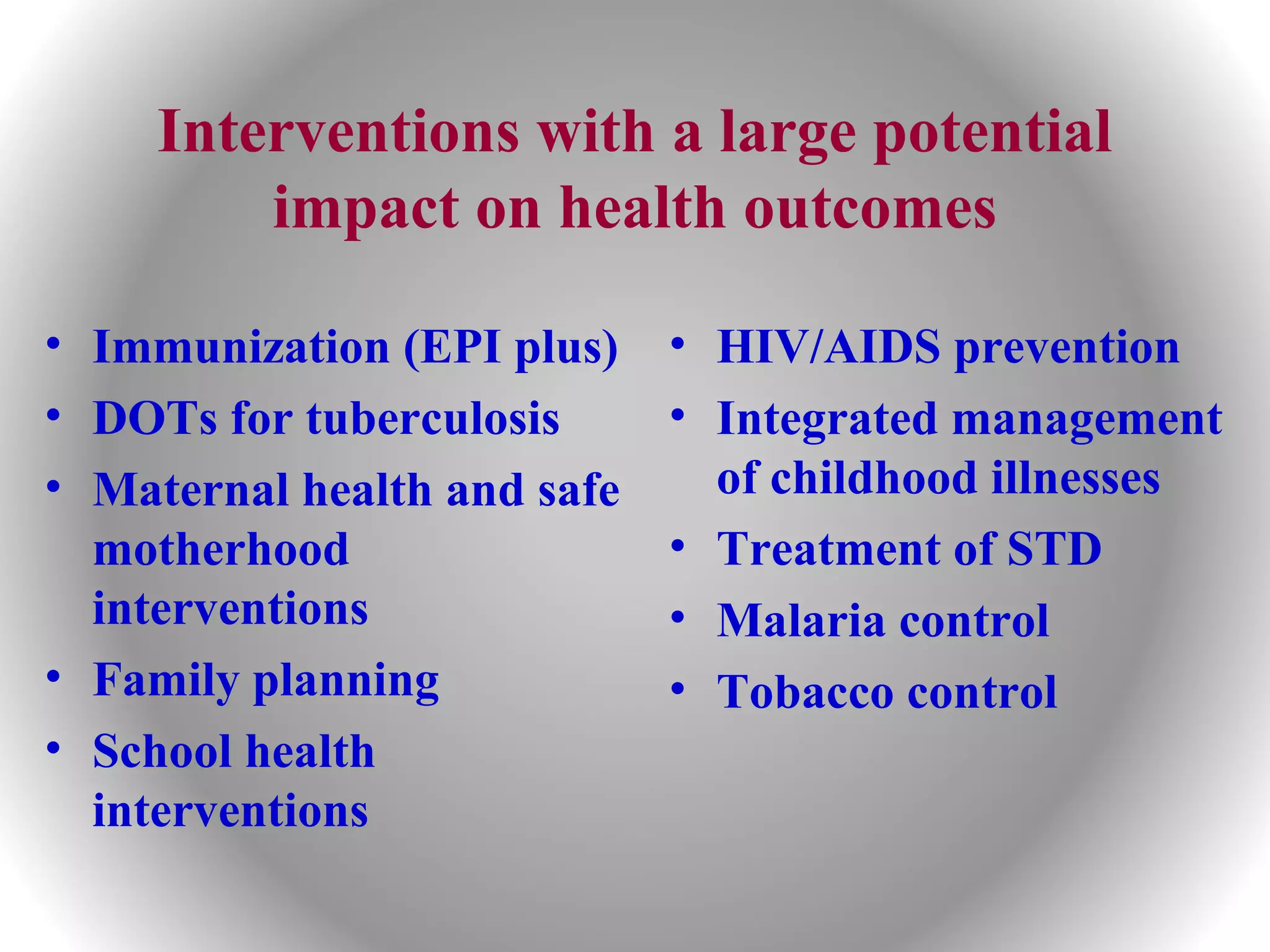 Healthcare challenges developing countries role 2015 | PPT