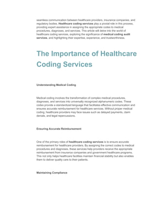 Healthcare Coding Services Ensuring Accurate Medical Coding Audit ...
