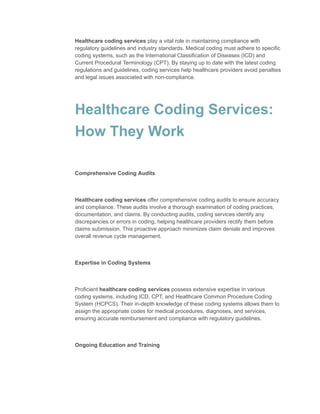 Healthcare Coding Services Ensuring Accurate Medical Coding Audit ...
