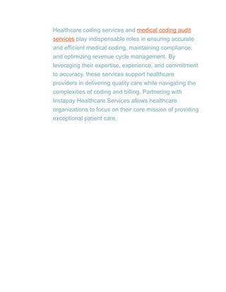 Healthcare Coding Services Ensuring Accurate Medical Coding Audit ...