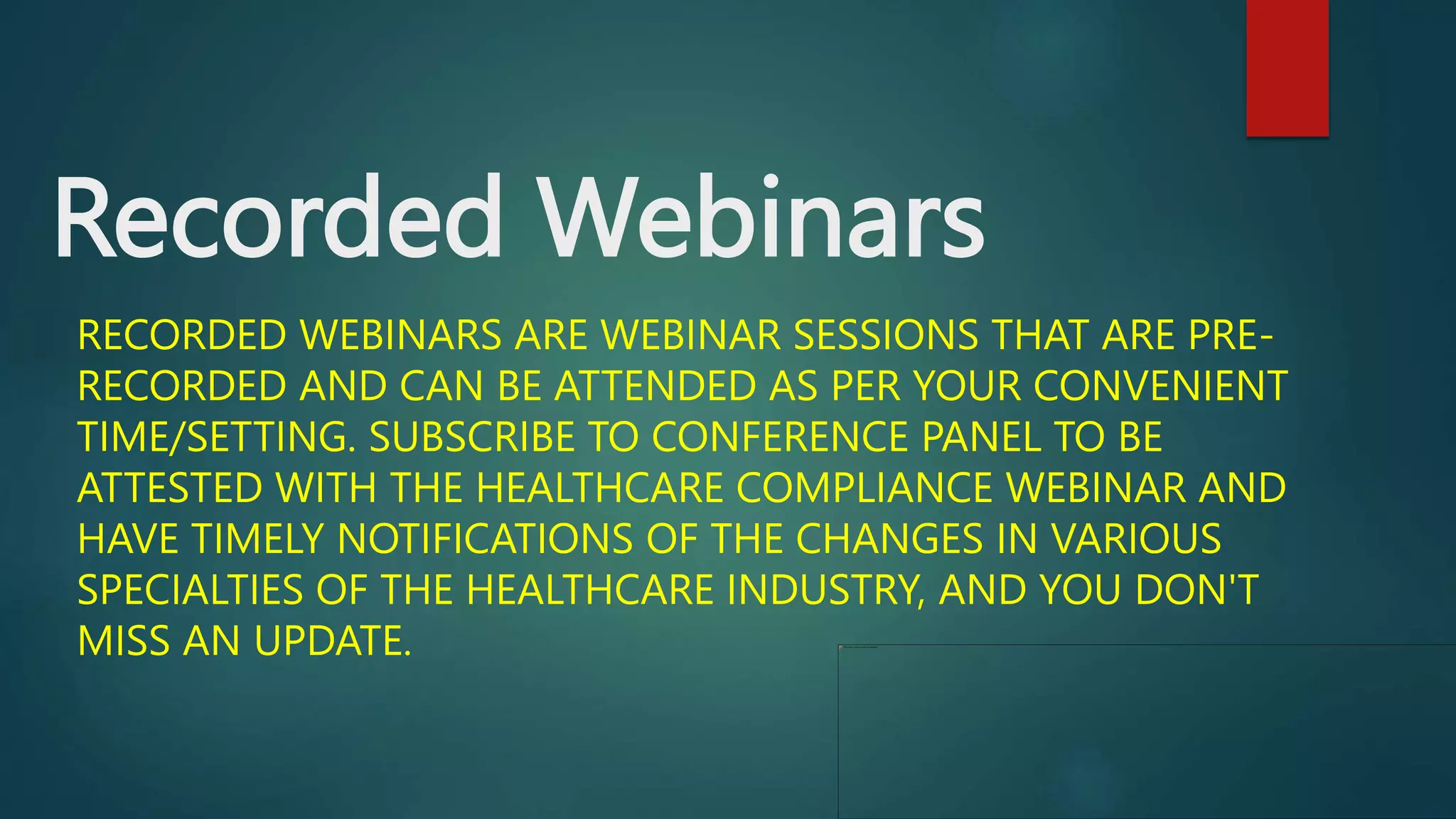 Healthcare Compliance Training Webinars.pptx