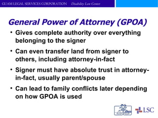 Powers of Attorney & Guardianship | PPT | Adoption and Fostering ...