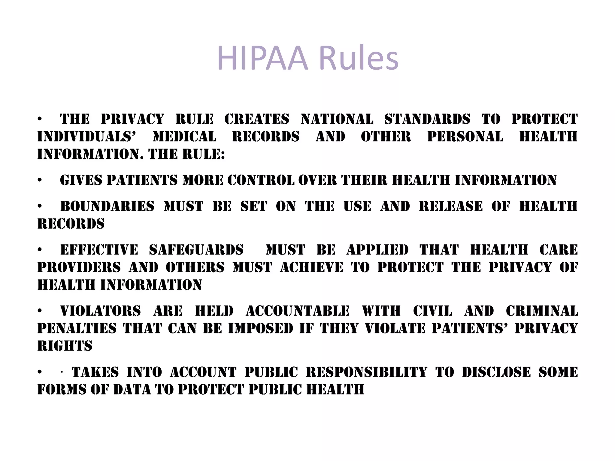 Health care confidentiality and privacy | PPTX