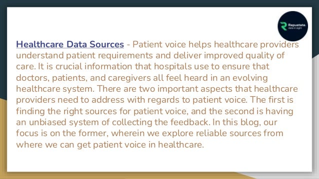 Healthcare data sources | PPTX